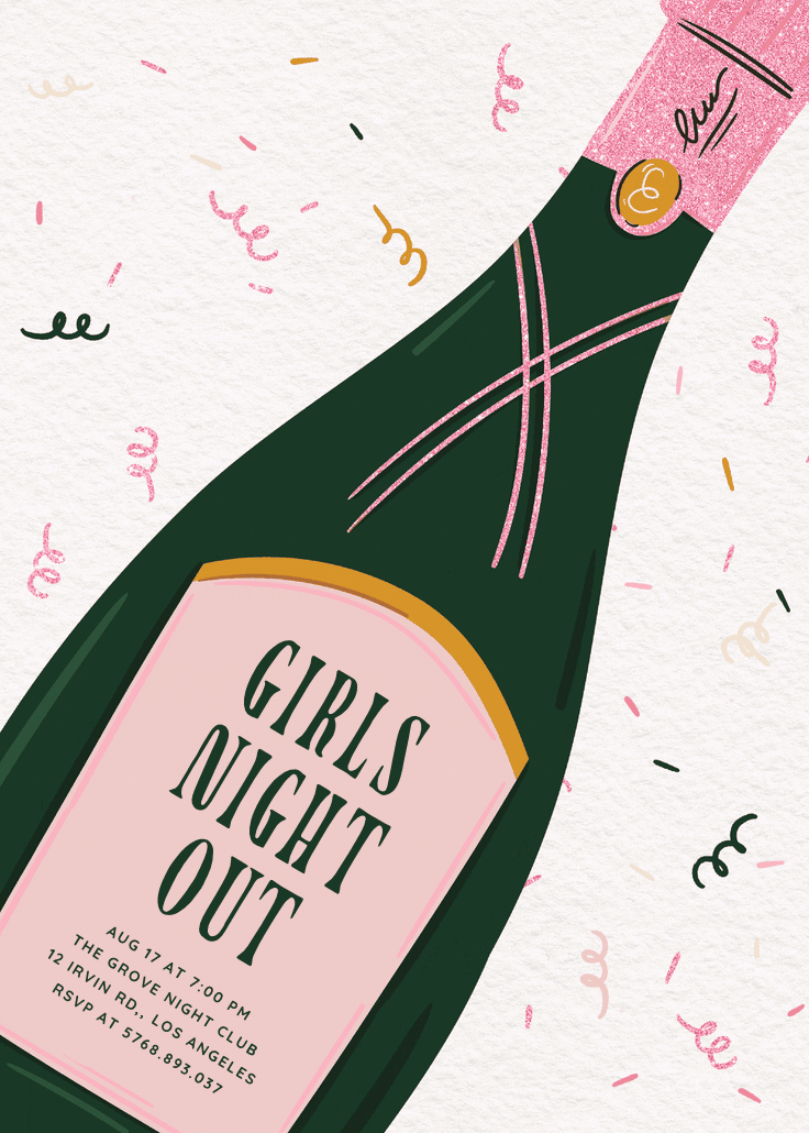 This Calls for Champagne - Party Invitation Template | Greetings Island